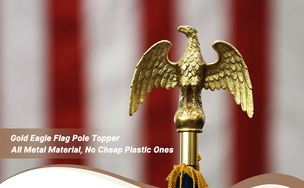 Amazon.com : AMZFLAG Gold Eagle Flag Pole Topper for Indoor, 7 Inch ...