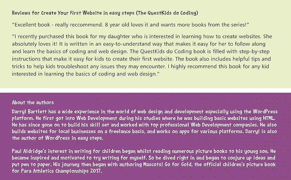 Create Your First Website in easy steps (The QuestKids do Coding ...