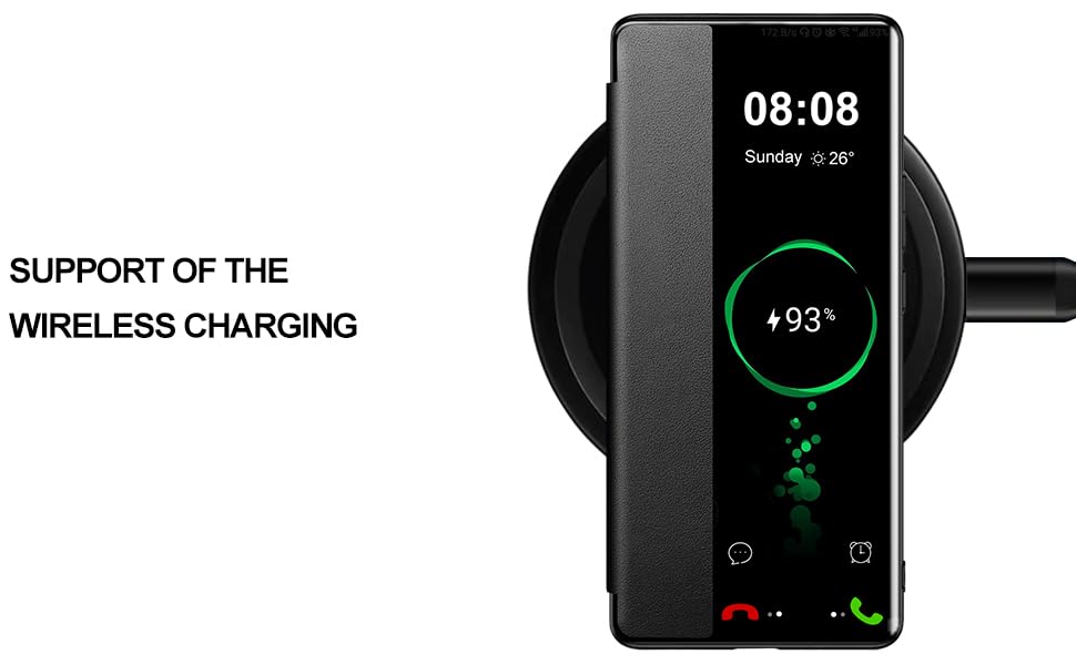 Amazon.com: for Samsung Galaxy S21 Case Flip Leather Cover Clear S-View, Touchable View for ...