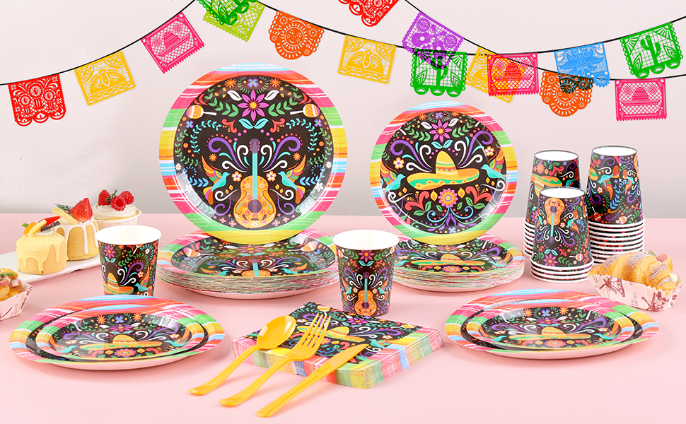 Amazon.com: 175pcs Cinco De Mayo Fiesta Mexican Party Decorations ...