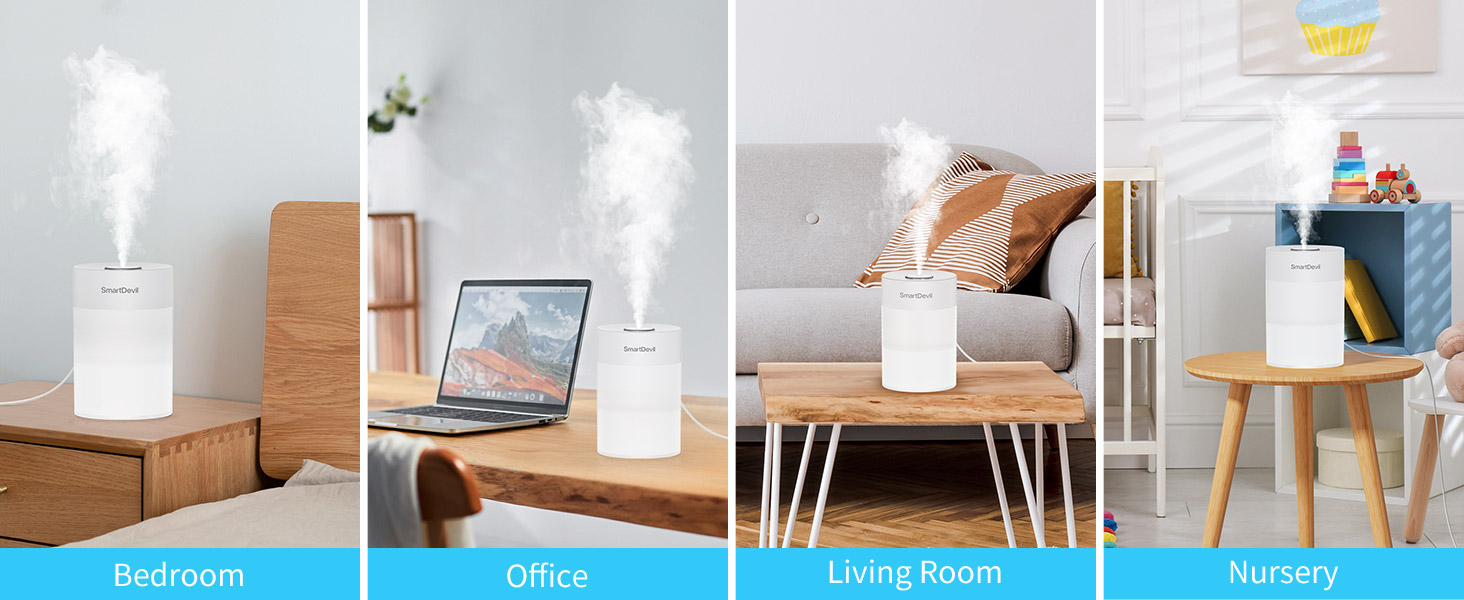 Amazon.com: SmartDevil Small Humidifier, Portable USB Personal Desk ...