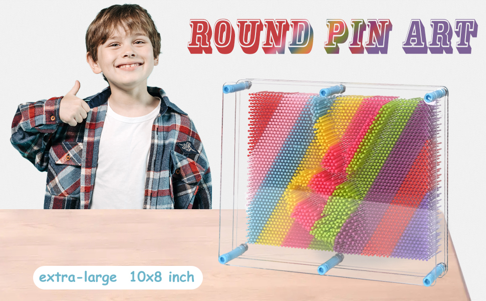 Amazon.com: MICKYU Extra Large 3D Pin Art Busy Board Games Sensory Toys ...