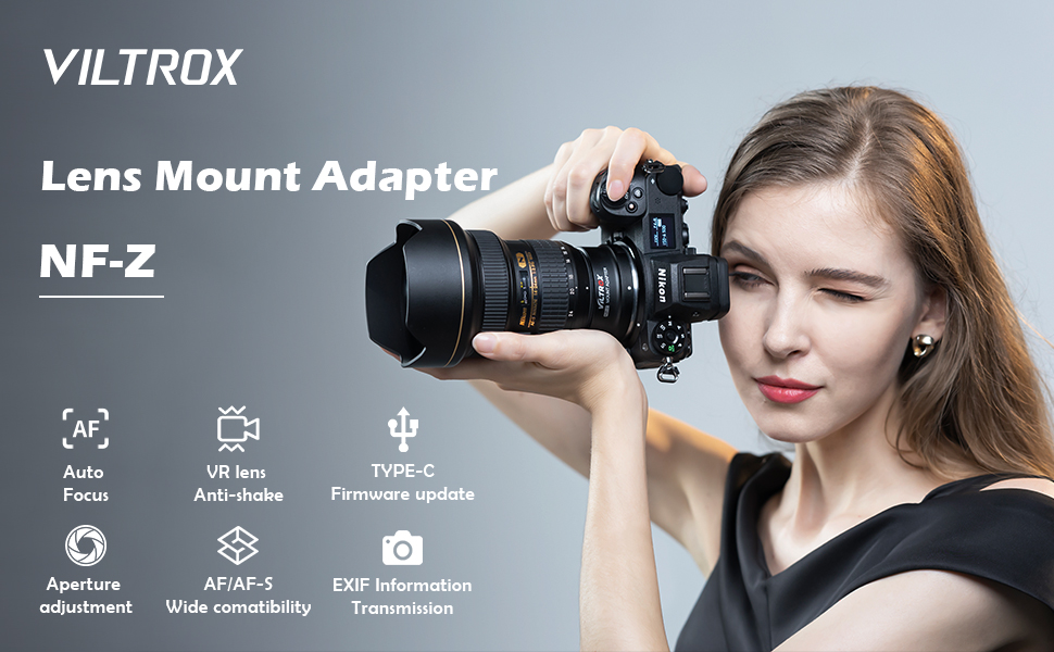 Amazon.com : VILTROX NF-Z Lens Mount Adapter FTZ Auto Focus Lens Mount Converter Ring Adapter ...