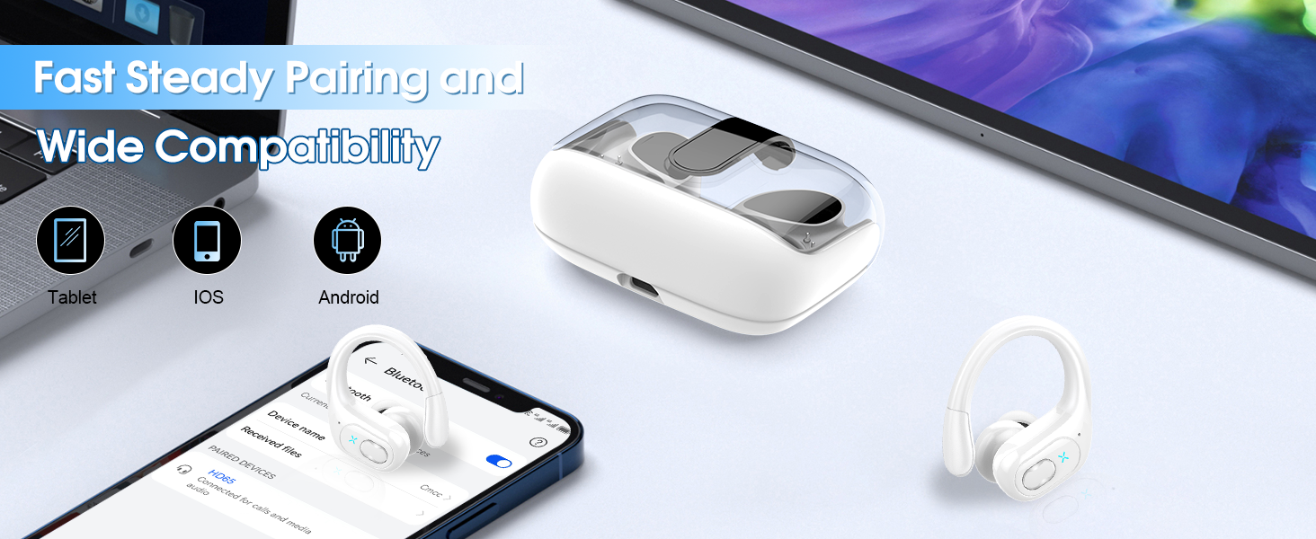 Amazon.com: Aptkdoe Wireless Earbuds 75hrs Bluetooth 5.4 Headphone ...