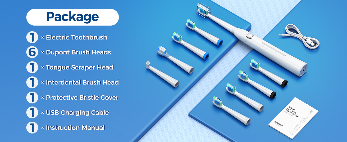Amazon.com: TEETHEORY Electric Toothbrush for Adults with 8 𝐁𝐫𝐮𝐬𝐡 𝐇𝐞𝐚𝐝𝐬, Sonic Electric ...