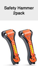 Amazon.com: Luxtude Car Window Breaker and Seatbelt Cutter, Car Emergency Escape Tool with Glass ...