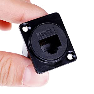 PENGLIN 5PCS D-Type RJ45 CAT6 Adapter, RJ45 CAT6 Panel Mount Female to ...