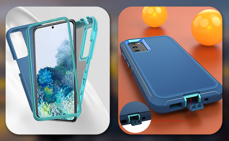 Amazon.com: Jshru for Galaxy S20 Case, Military-Grade Protective Heavy Duty Phone Case ...