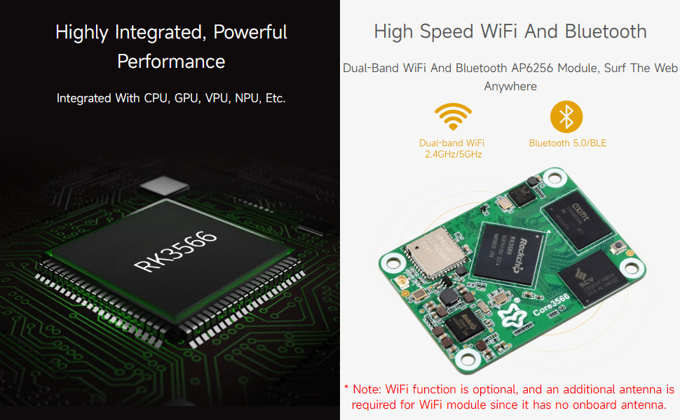 Amazon.com: Waveshare Core3566 Module, Rockchip RK3566 Quad-Core ...