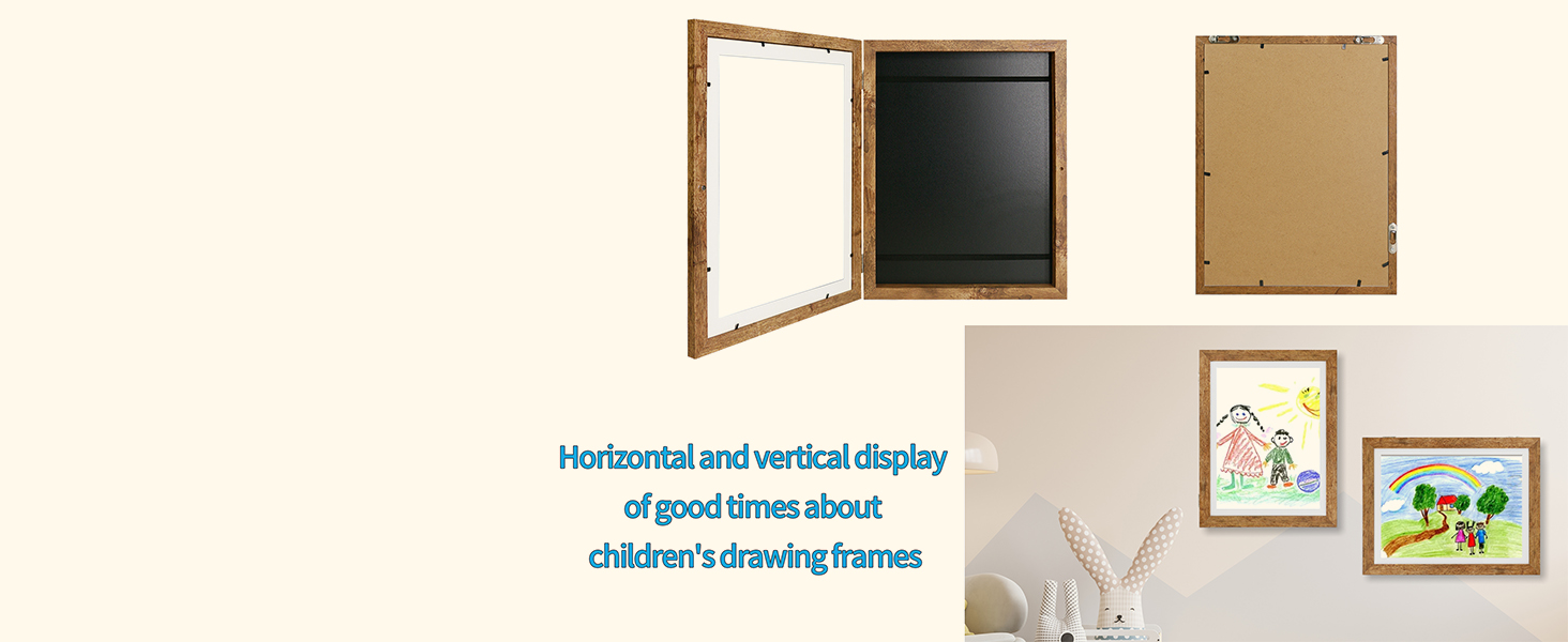 Amazon.com: Kids Art Frames 9x12 Set of 2 - Front Opening Childrens ...