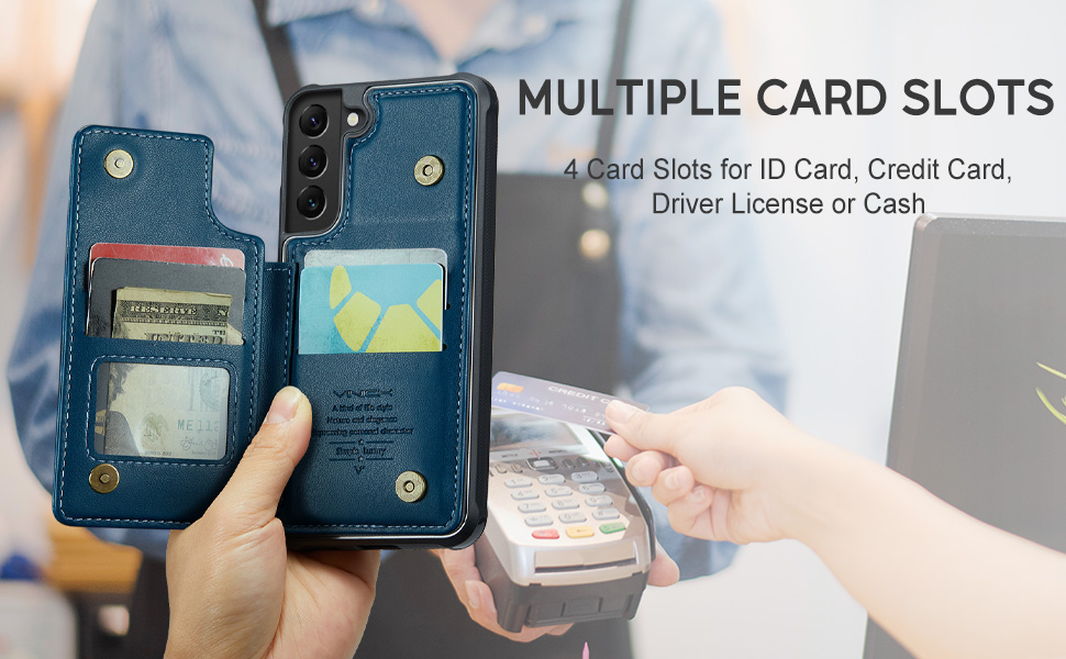 Amazon.com: Vinich for Samsung Galaxy S22 Wallet Case with Card Holder, RFID Blocking Credit ...