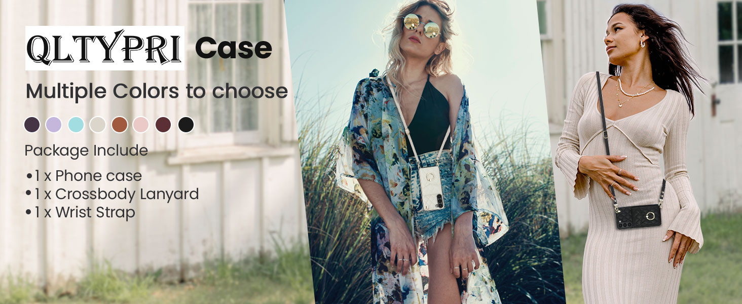 Amazon.com: QLTYPRI Crossbody Wallet Case for Samsung Galaxy S24 FE, PU Leather Phone Case with ...