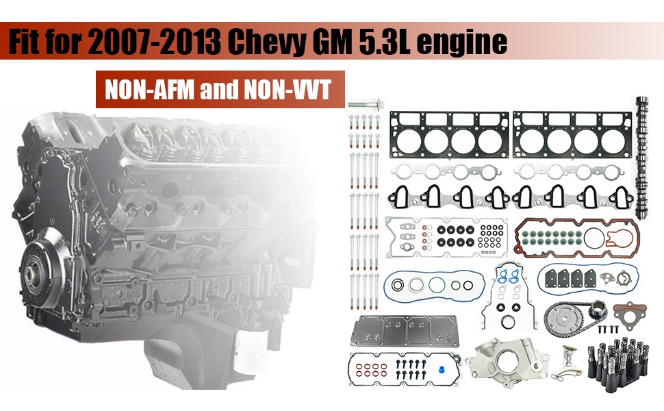 Amazon.com: NON AFM DOD Disable Kit 5.3 with Cam Camshaft Lifters for Chevy GMC 2007-2013 ...