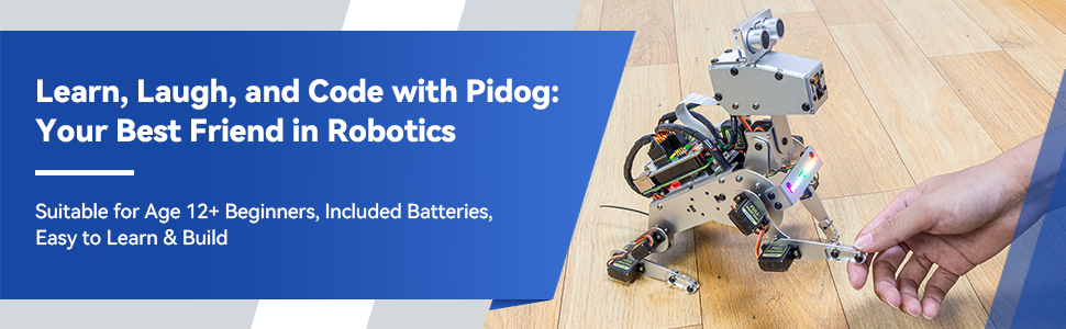 Amazon.com: SunFounder PiDog Robot Dog Kit for Raspberry Pi 4/3B+/3B ...