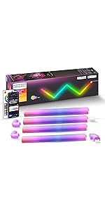 LPDISPLAY Neon Ruban LED 3m, RGBIC Bande LED avec Contrôle WiFi APP, Compatible avec Alexa, pour ...