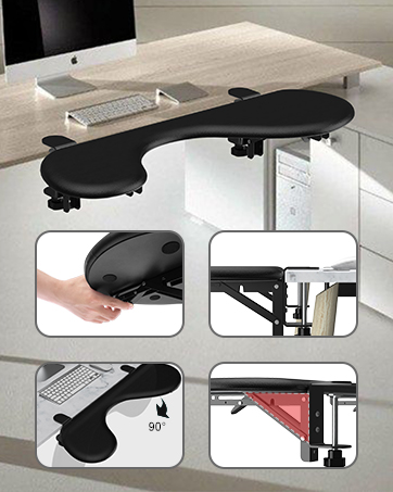 Giecy Computer Arm Rest for Desk, Ergonomic Desk Extender Keyboard ...