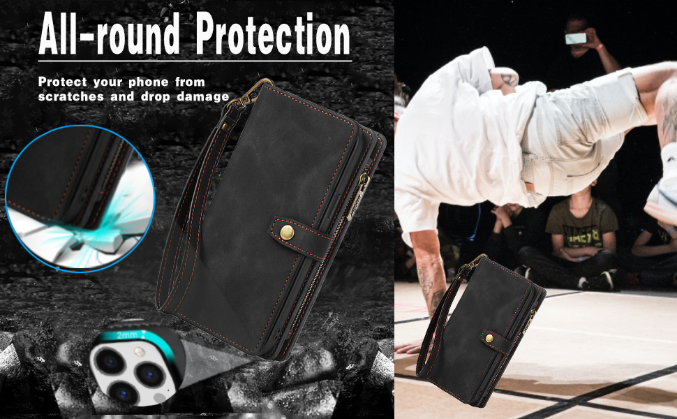 Amazon.com: TwoHead for Samsung Galaxy S24 Ultra Wallet Case with Card Holder, Detachable ...