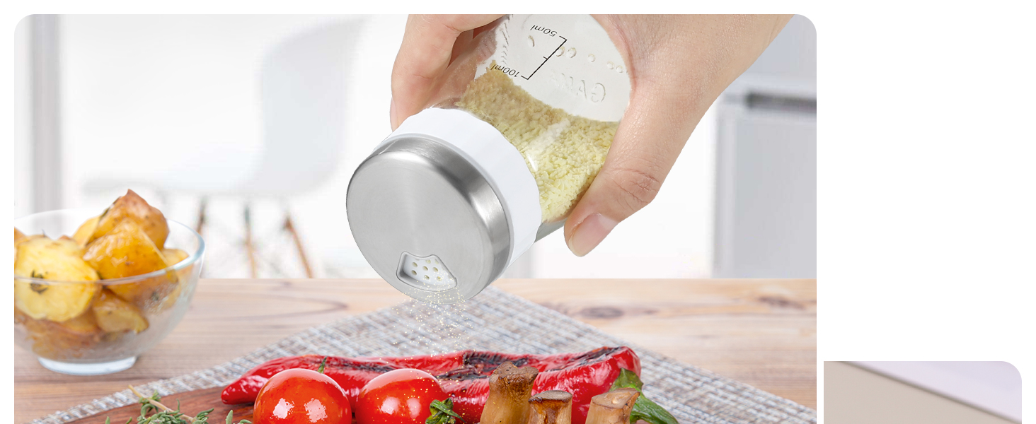 Amazon | VKCHEF 調味料入れ スパイスボトル 調味料ポット 砂糖 塩コショウ入れ 新生活 调料罐 調味料缶 キッチン 調味料ケース 密閉容器 満水容量150ml 適正容量 ...