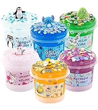 Okaybee 18 x 80 mL Big Premade Slime Kit, 48 FL OZ Slimes Includes Butter, Clear, Cloud Slime ...