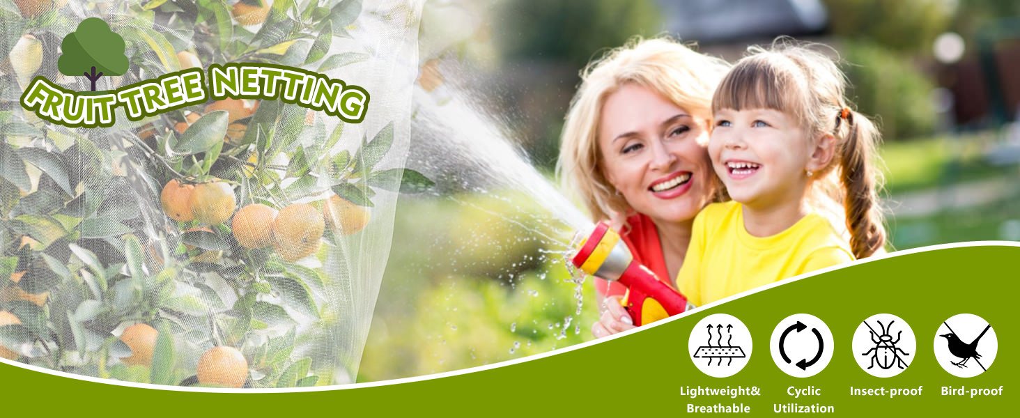 Amazon.com : 10x10Ft Large Fruit Tree Netting Cover with Zipper, Garden Netting Pest Barrier ...