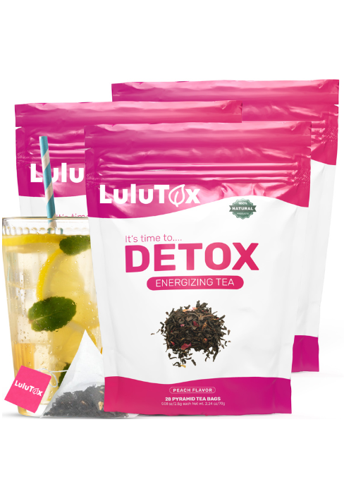 LULUTOX Original Detox Tea - Herbal Blend with Dandelion, Ginseng, and Ginger - Supports A ...