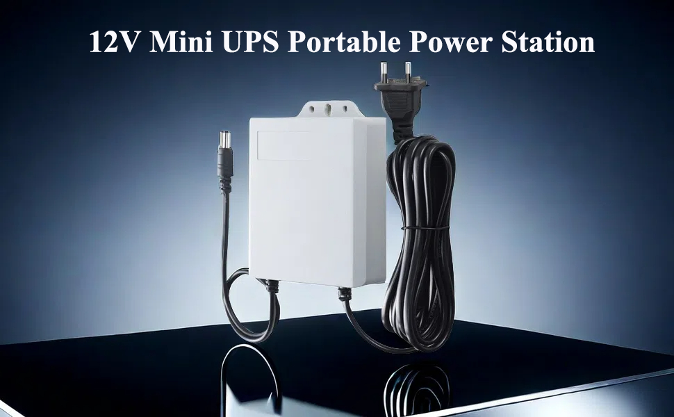 Amazon.com: UPS Battery Backup 3600mAh, Home DC 12V/2A Router Uninterruptible Power Supply ...