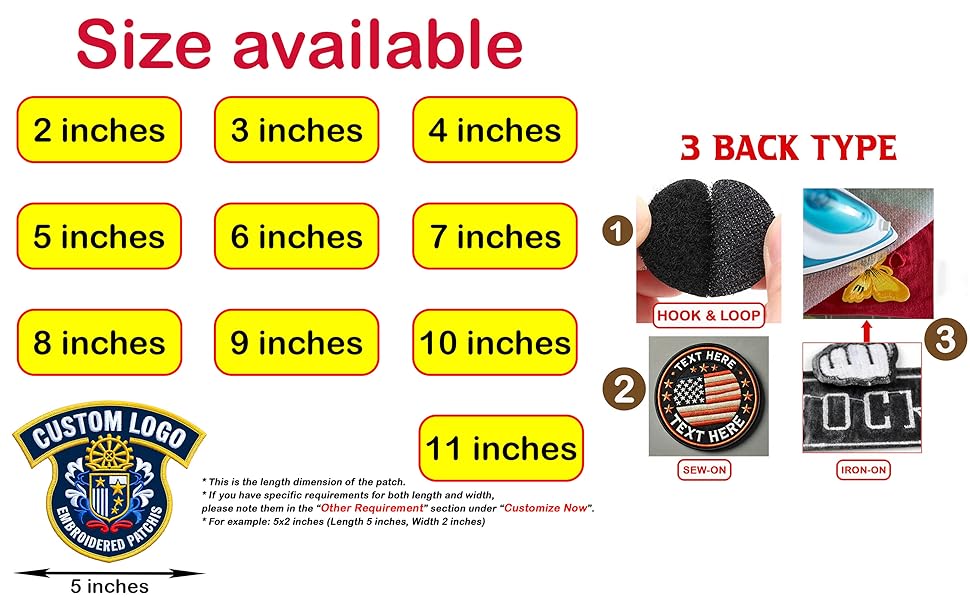 Amazon.com: Custom Name Patches Embroidered - Personalized Iron on or Sew on Patch for Uniform ...