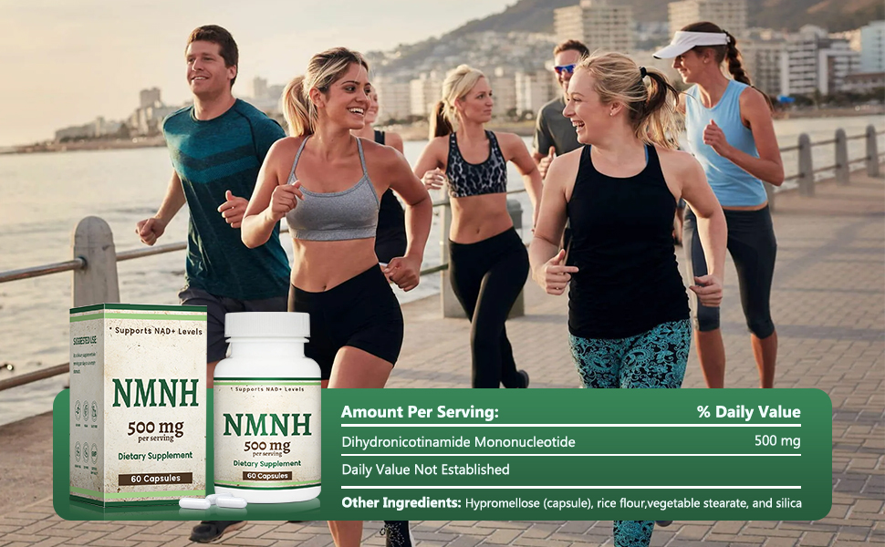 Amazon.com: NMNH (NMN Supplement) (Dihydronicotinamide Mononucleotide) 500mg Per Serving, 60 ...
