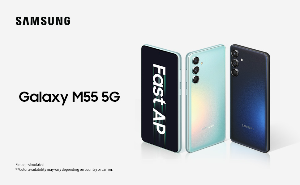 Samsung Galaxy M55 5G, Android Smartphone, Dual SIM Mobile Phone, 8GB RAM, 128GB Storage, Light ...