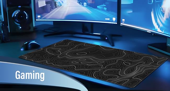 Amazon.com : AQQA Topographic 3XL Huge Mouse Pads Oversized (48"x24 ...