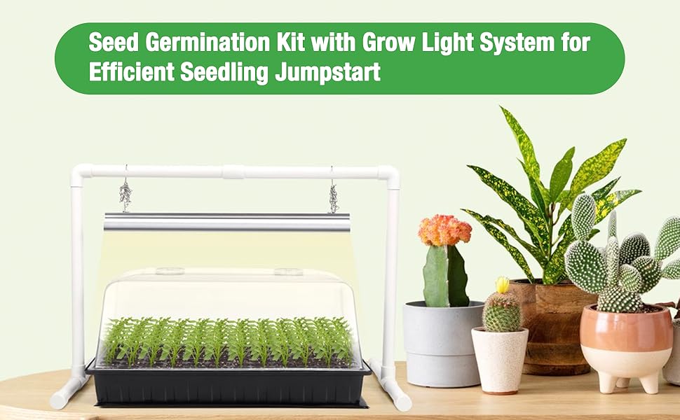 Amazon.com : [Upgraded 1020 Size] Soligt Seed Starter Kit with Grow Light and Heat Mat - Strong ...