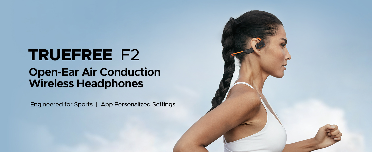 TRUEFREE Open Ear Headphones, Air Conduction Bluetooth 5.3 Wireless ...