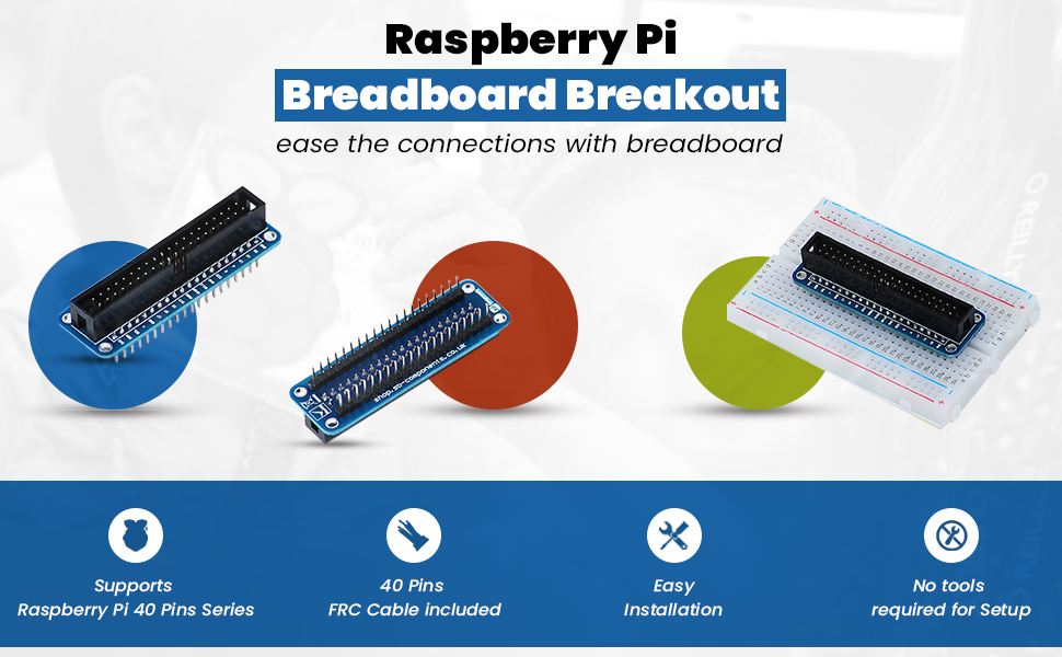 sb Raspberry Pi Breadboard Breakout - Easy Way to Connect Breadboards ...