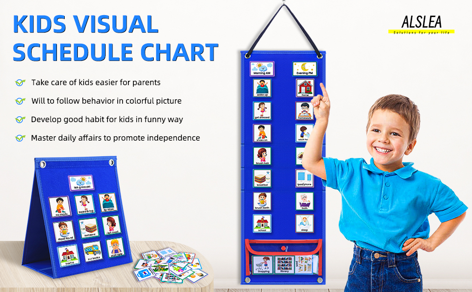 Amazon.com: Visual Schedule Chart for Kids with Autism, Daily Schedule ...