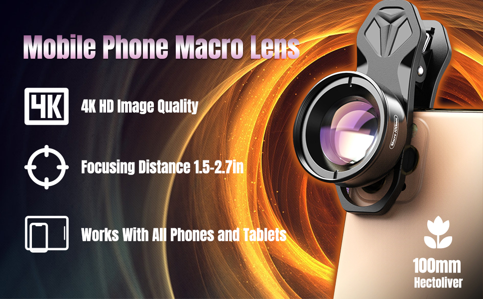 Amazon.com: toyofmine Professional Macro Photography Lens for Smartphone, Macro Lenses for ...