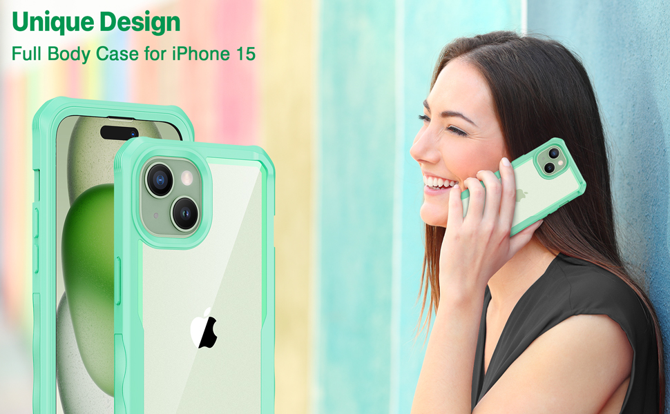 Amazon.com: CENHUFO Privacy for iPhone 15 Case, Full Body Phone Case with Built-in 9H Tempered ...