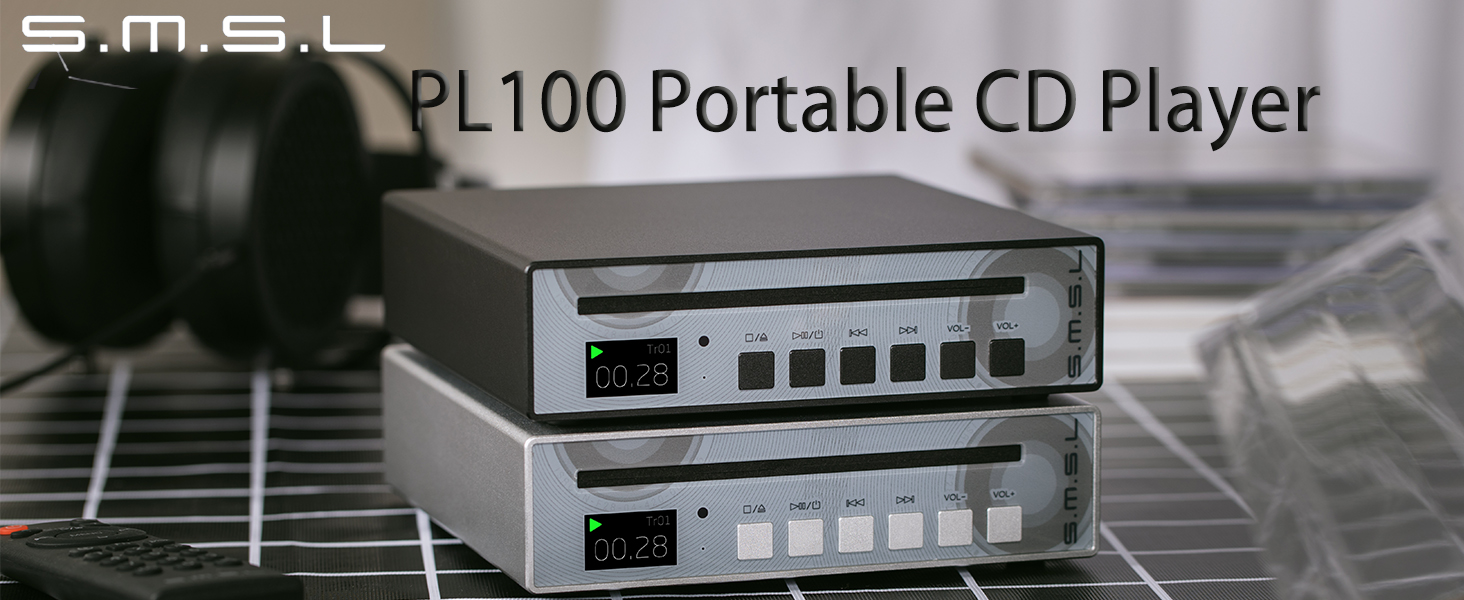 SMSL PL100 HiFi Reproductor de CD Amplificador de Auriculares con Circuito 2 PLL Chip ...