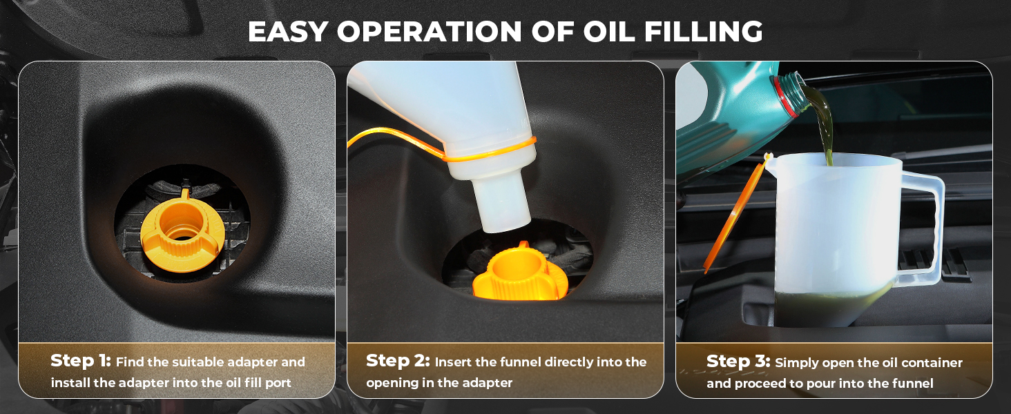 Amazon.com: FOUR UNCLES 15-Piece No-Spill Engine Oil Funnel Kit for Automotive Use - 1.5 Qt ...