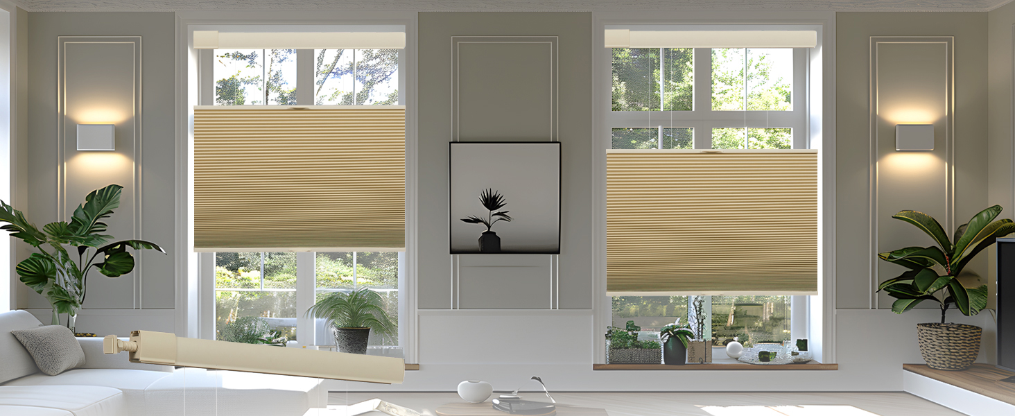 Amazon.com: Tonature No Tools No Drill Top Down Bottom Up Cellular Shades for Windows, 1 ...