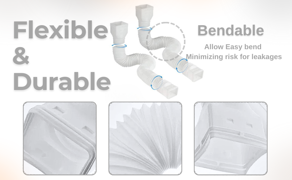 2-Pack White Flexible Gutter Downspout Extensions - Durable Downspout ...