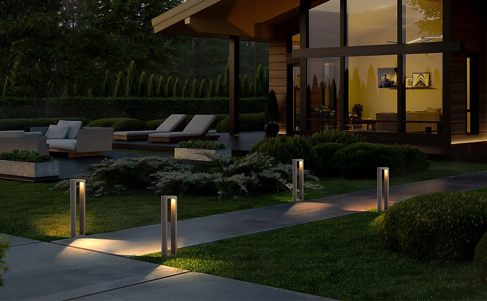 PAKEDANDUN Landscape Path Light, 32Inch Modern Outdoor Pathway Light 3000K Outdoor Walkway ...