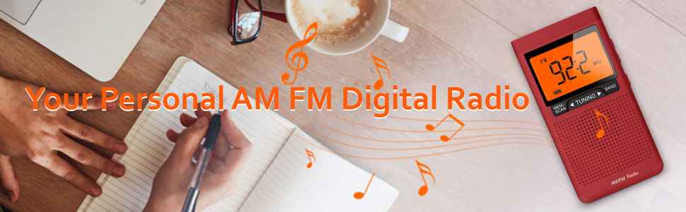 Amazon.com: AM FM Portable Radio Personal Radio with Excellent ...