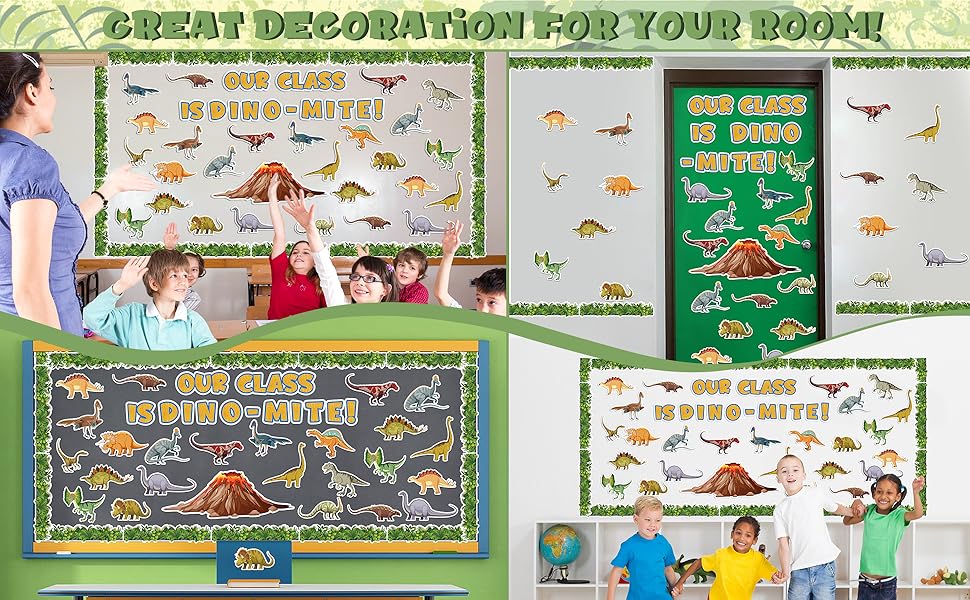Amazon.com : B1ykin 119Pcs Back to School Dinosaur Volcano Dino-MITE ...