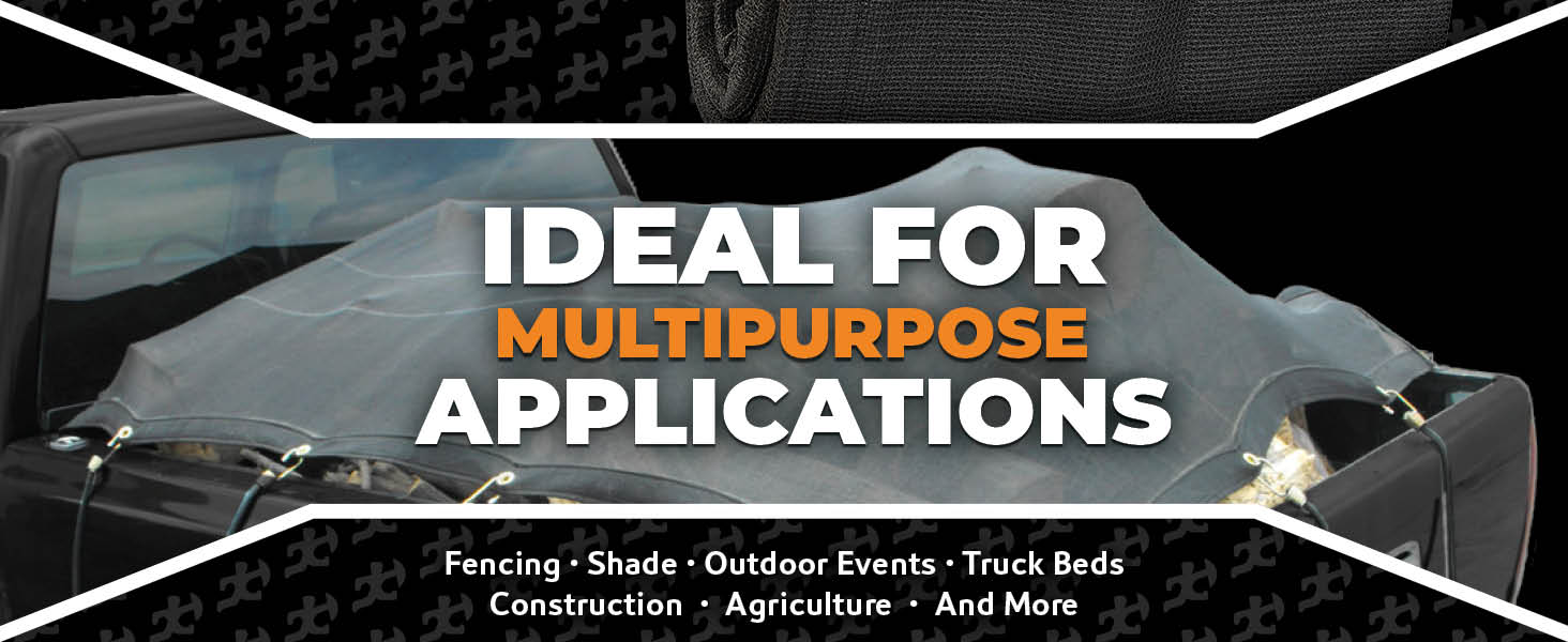 Xpose Safety Heavy Duty Mesh Tarp - 12' x 22' – Multipurpose Black ...