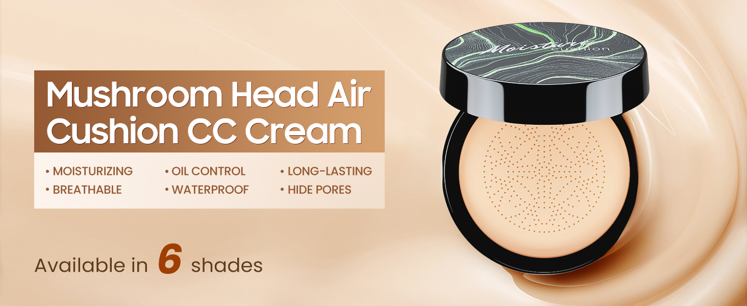 Amazon.com: Air Cushion CC Cream Mushroom Head Foundation - Moisturizing BB Cream Foundation ...