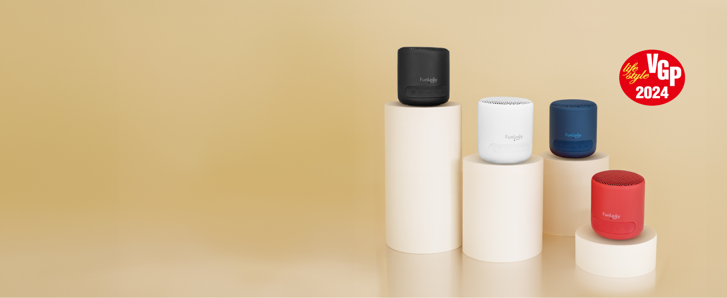 Amazon.co.jp: FunLogy Portable Mini（スピーカー/ポータブルスピーカー）【VGP2024受賞 / 防水対応/小型/Type-C 充電式/バッテリー 内臓 ...