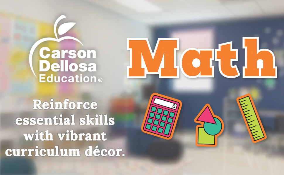 Carson Dellosa 37-Piece Core Subjects Bulletin Board Set, Reading, Math ...