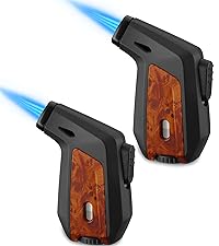 Amazon.com: Zoocura Torch Lighter 2 Pack Triple Jet Flame Butane Torch Lighters Refillable ...