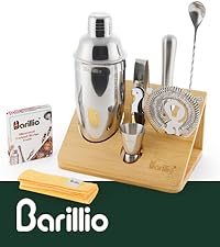 Amazon.com: Barillio Bar Tool Set Pro Edition - Stainless-Steel Cocktail Shaker Set - Mixology ...