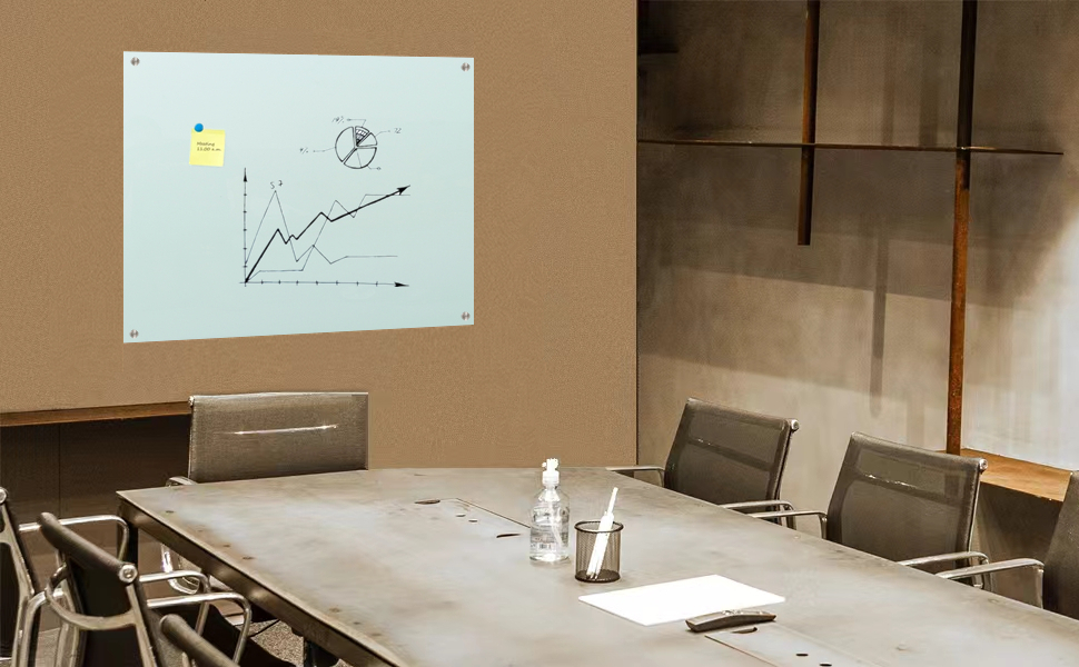 Amazon.com : Glass Whiteboard Magnetic Dry Erase Board 48 x 36 Inches, Wall Mounted Glass White ...